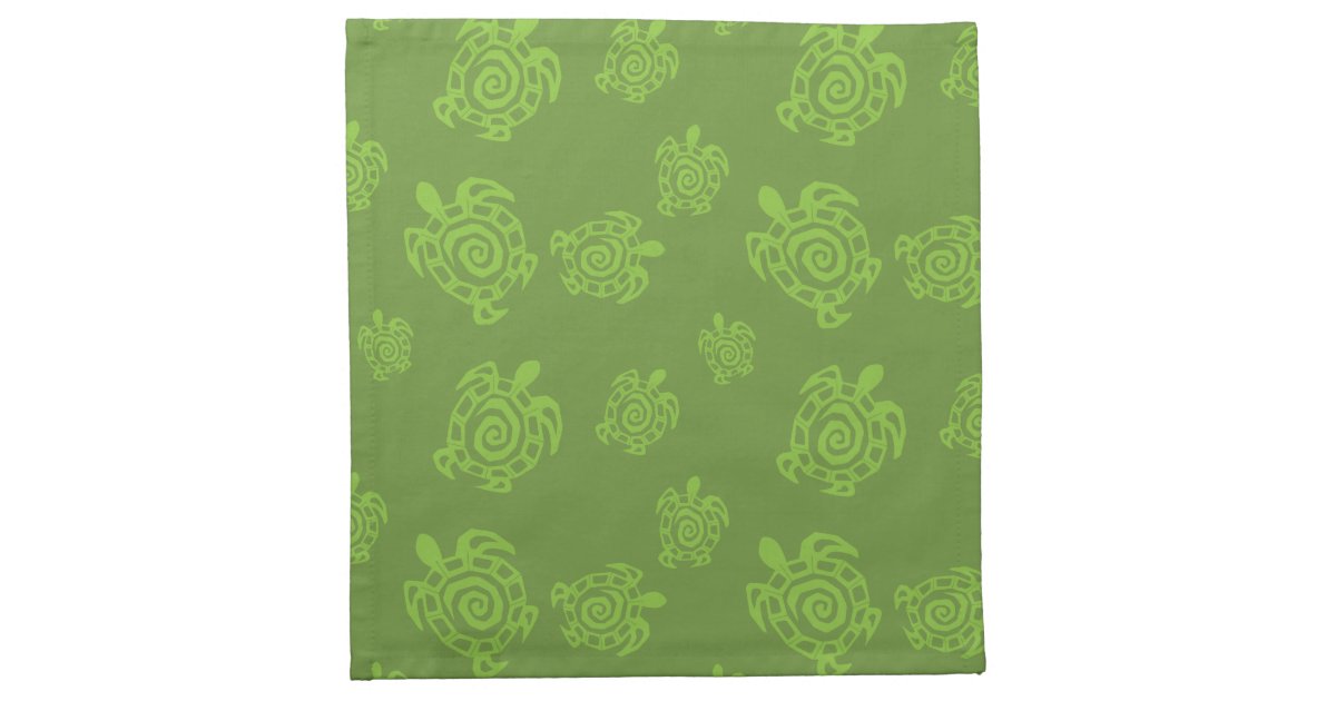Turtle Green Graphic Napkin | Zazzle
