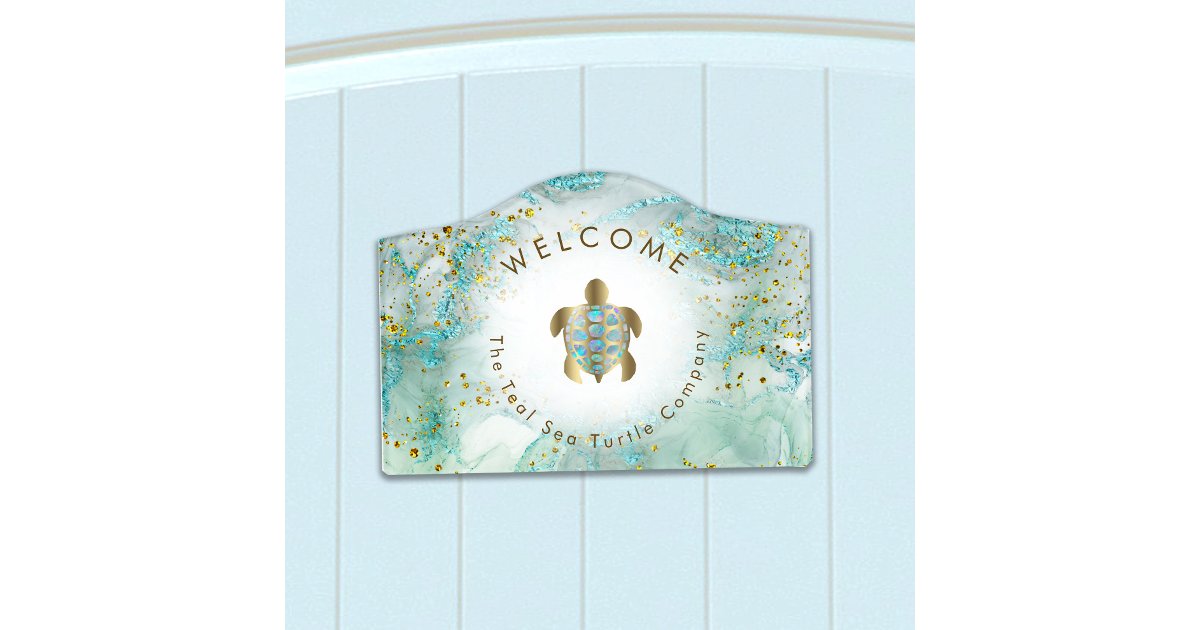 turtle logo door sign | Zazzle