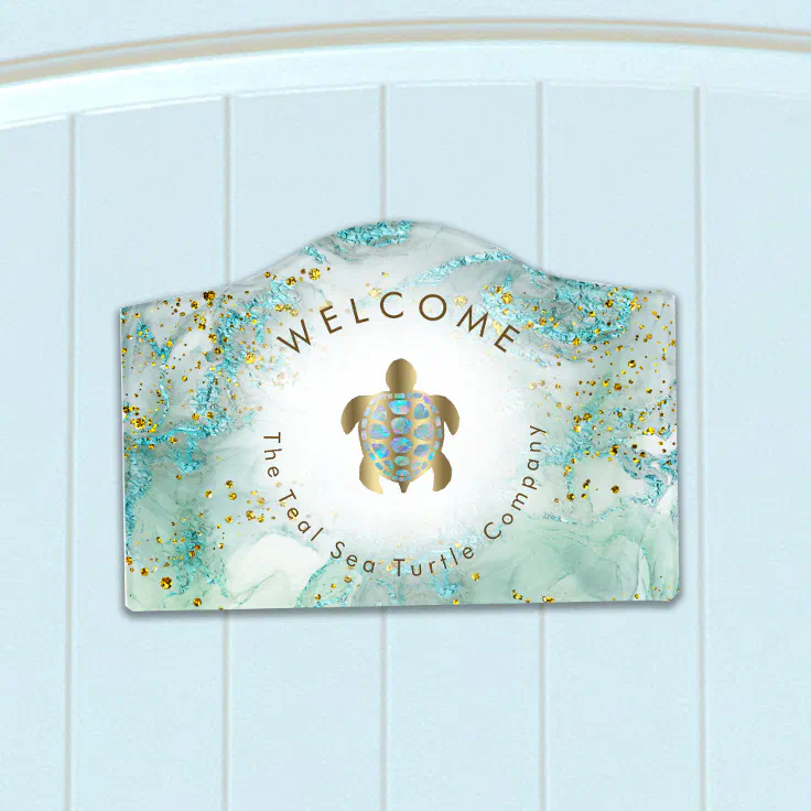 turtle logo door sign | Zazzle