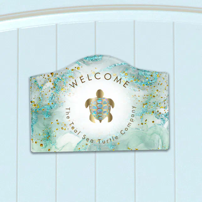 turtle logo door sign | Zazzle