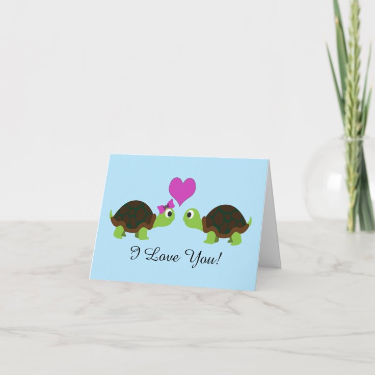 Turtle Love Holiday Card | Zazzle