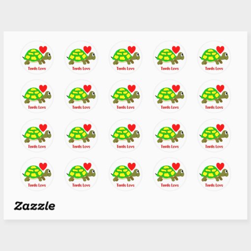Turtle Love Sticker | Zazzle