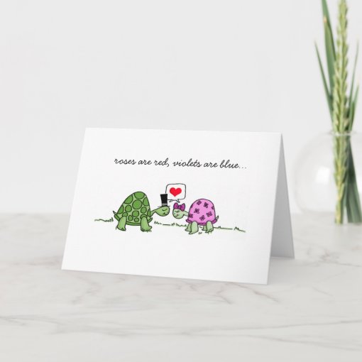 Turtle Love - Valentine's or Anniversary Card | Zazzle