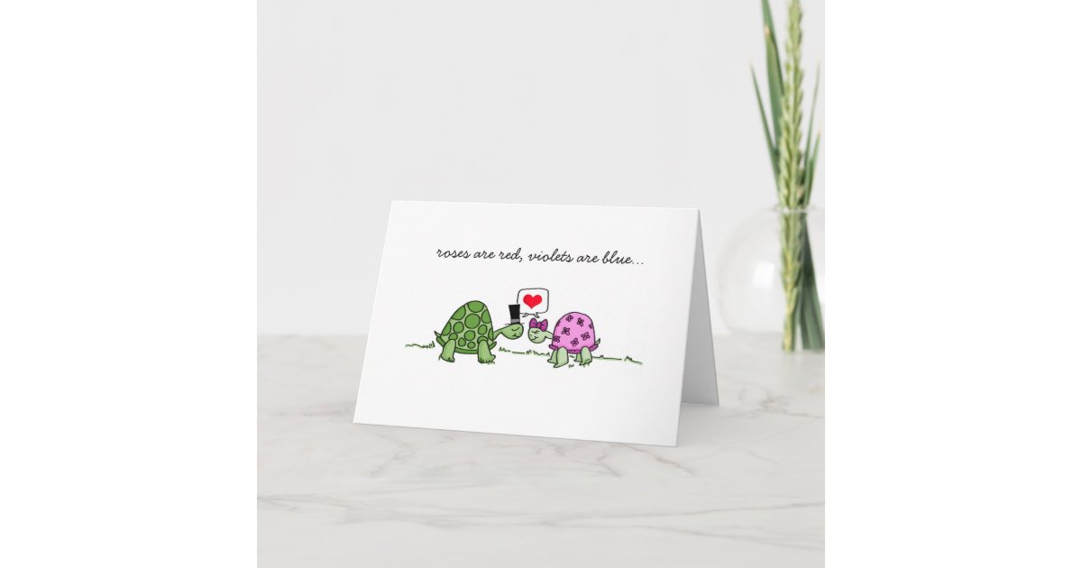 Turtle Love - Valentine's or Anniversary Card | Zazzle