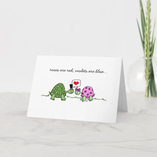 Turtle Love - Valentine's or Anniversary Card | Zazzle