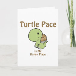 Turtle Pace Card | Zazzle
