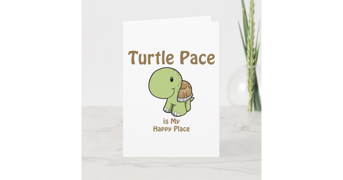 Turtle Pace Card | Zazzle
