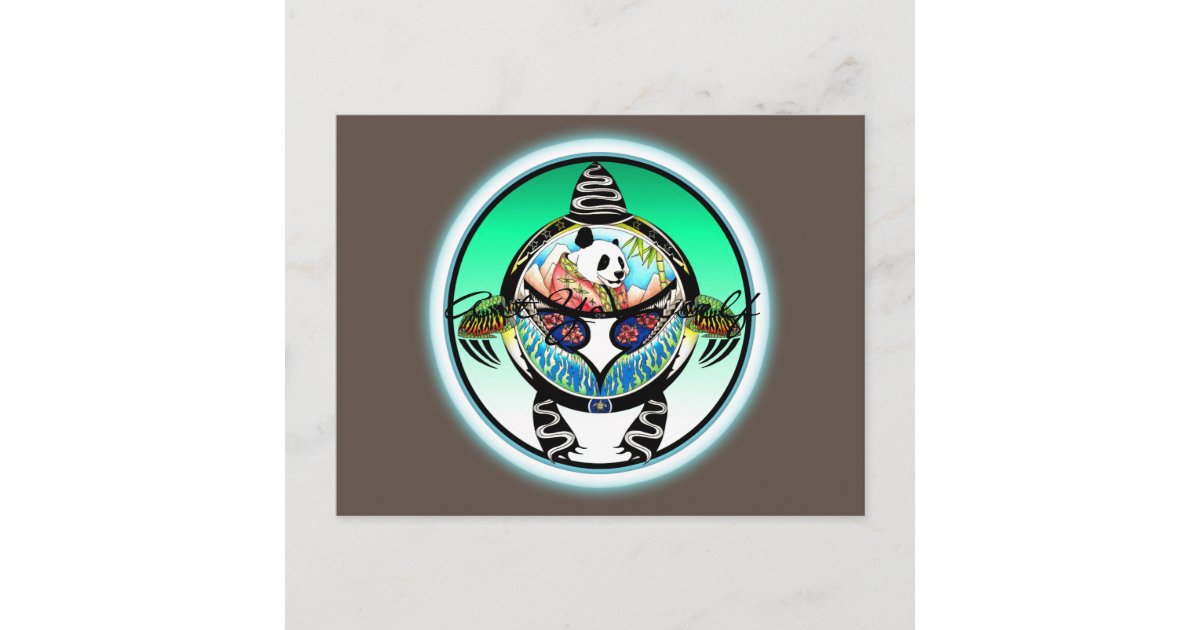 Turtle Panda Postcard | Zazzle