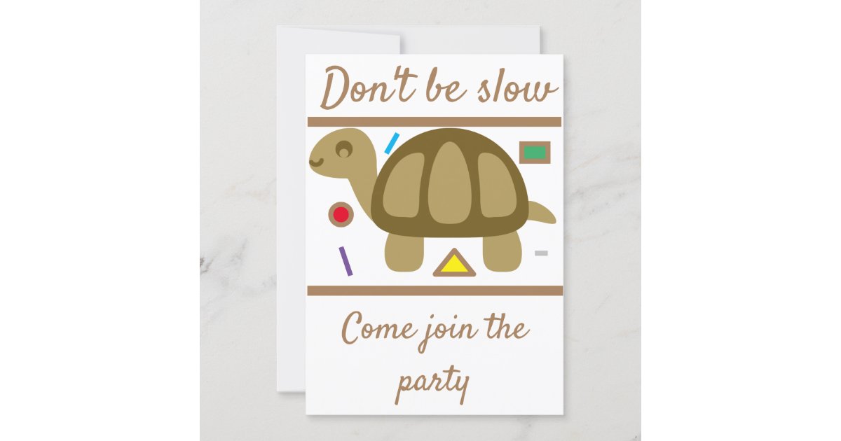Turtle Party Invitation | Zazzle
