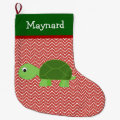 Turtle Pet Personalized Large Christmas Stocking | Zazzle