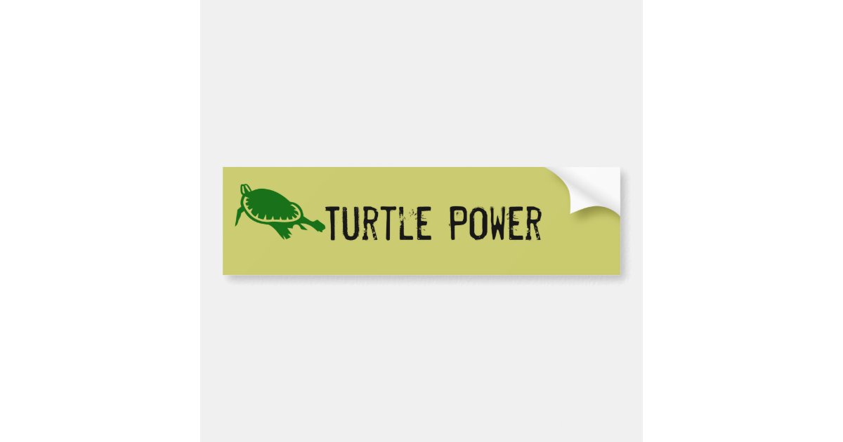 Turtle Power Bumper Sticker | Zazzle