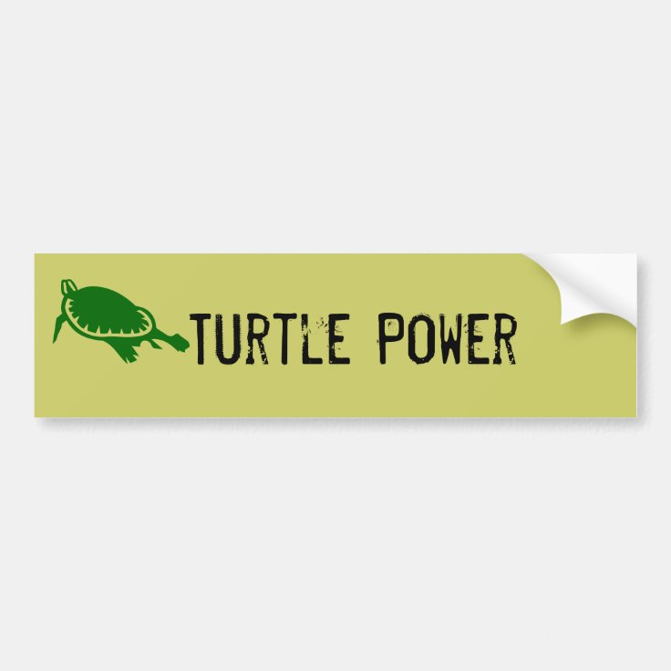 Turtle Power Bumper Sticker | Zazzle