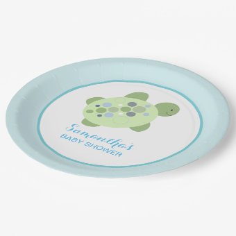 Turtle Reef Sea Turtle Custom Paper Plate | Zazzle