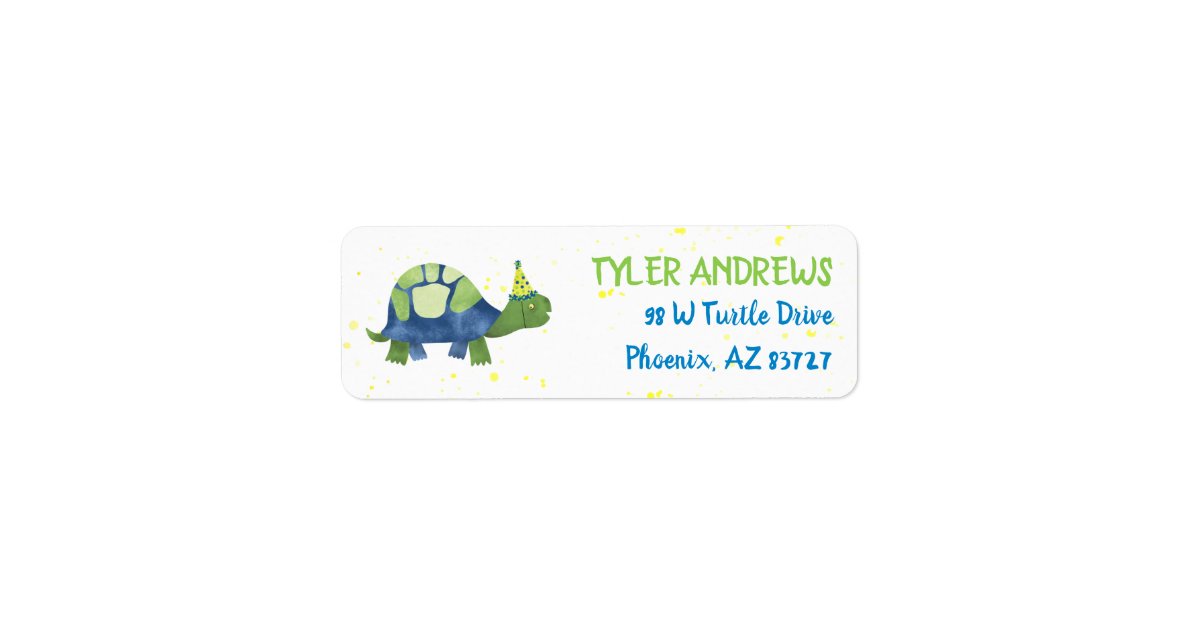 Turtle Return Address Labels | Zazzle