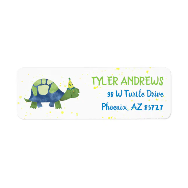 Turtle Return Address Labels | Zazzle