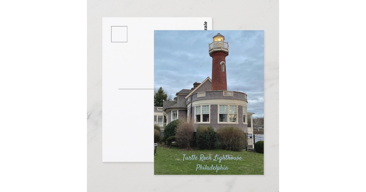 Turtle Rock Lighthouse Philadelphia Postcard | Zazzle