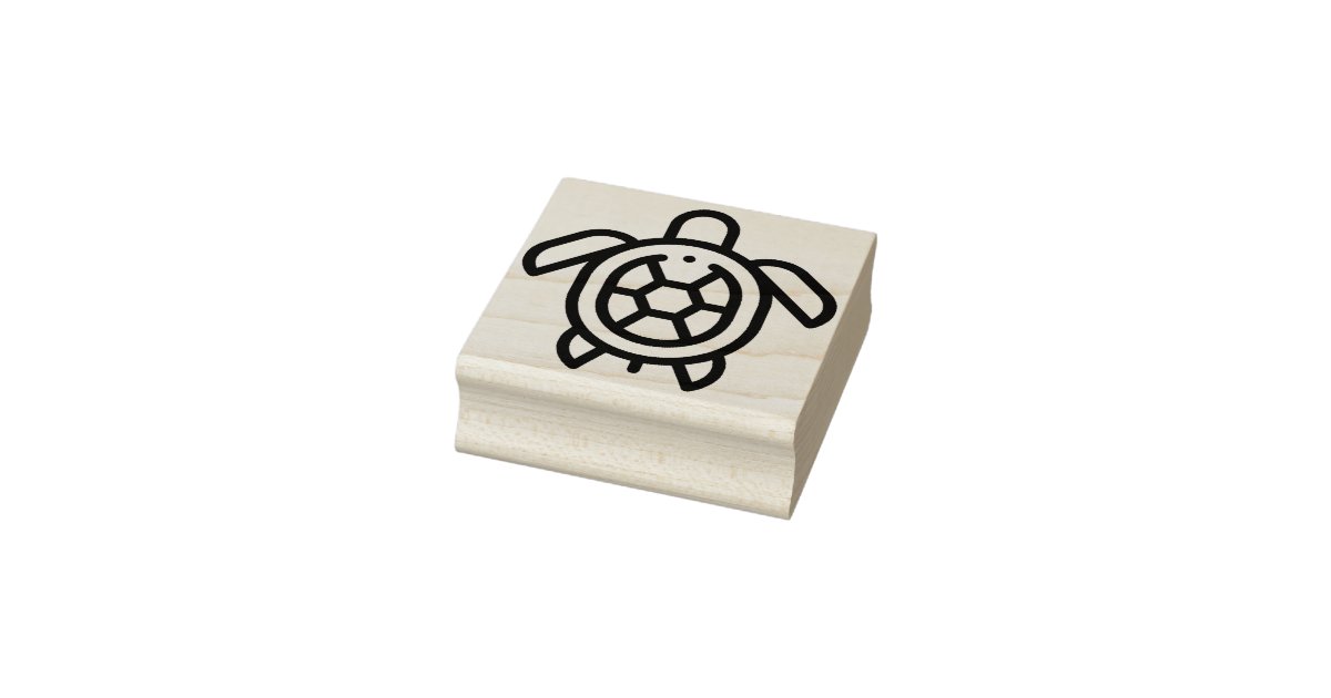 Turtle Rubber Stamp | Zazzle