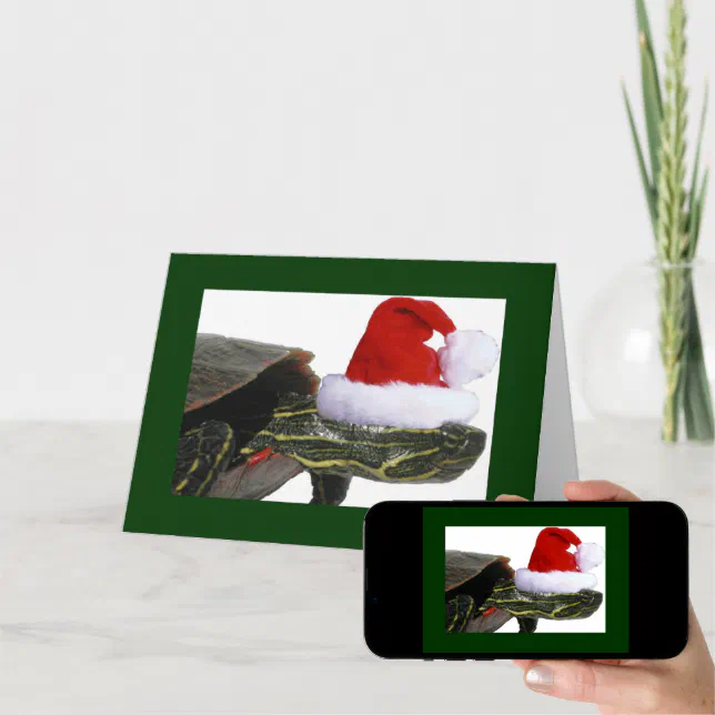 Turtle Santa Holiday Card | Zazzle