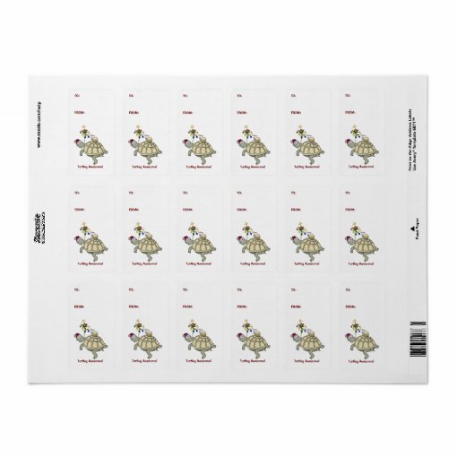 Turtle & Snail Christmas Present Labels Tags | Zazzle
