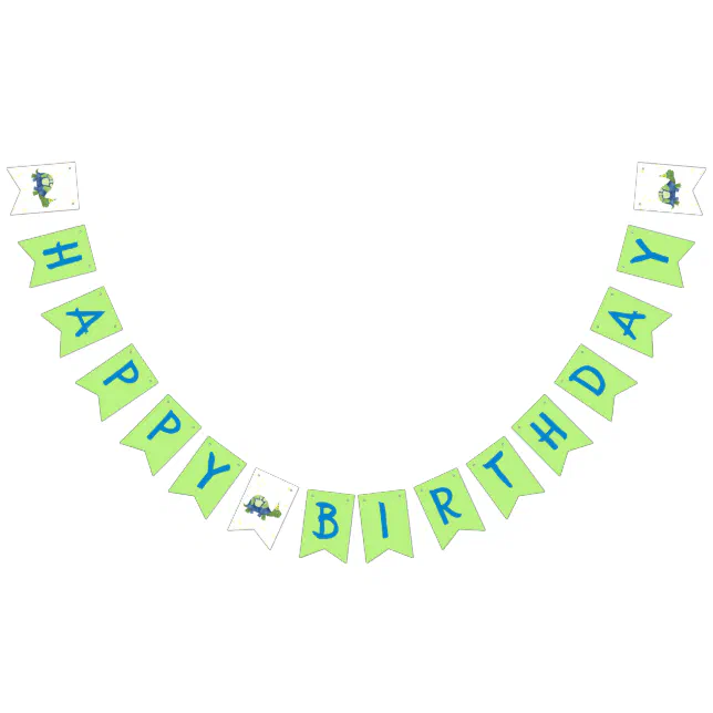 Turtle Tortoise Happy Birthday Banner | Zazzle