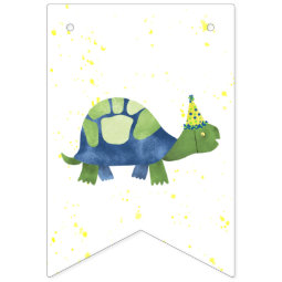 Turtle Tortoise Happy Birthday Banner | Zazzle