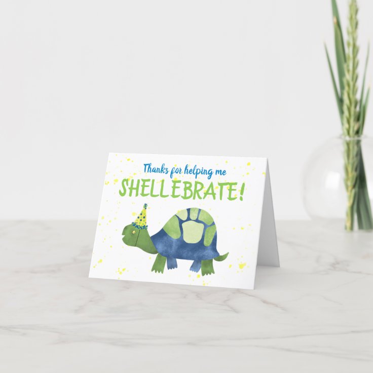 Turtle Tortoise Thank You Note Card Stationery | Zazzle
