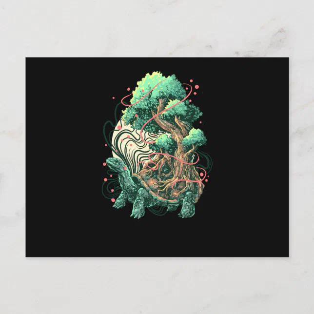 Turtle Tree Postcard | Zazzle