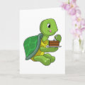 Turtle with Cake Card | Zazzle