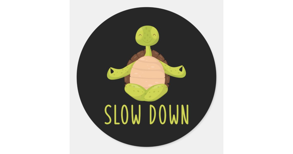 Turtle Yoga Lotus Asana Meditation Zen Nirvana Gif Classic Round ...