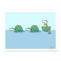 TURTLES PADDLING poster by Sandra Boynton | Zazzle