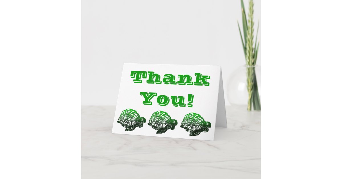 Turtles Thank You Card | Zazzle