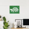 Turtley Awesome Tortoise Funny Turtle Pun Sulcata Poster | Zazzle