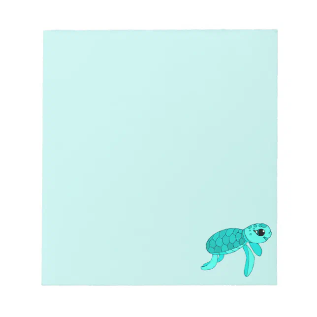 Turtley cool baby sea turtle notepad | Zazzle