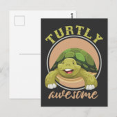 Turtly Awesome Reptile Aquarium Cute Sea Turtle Postcard | Zazzle