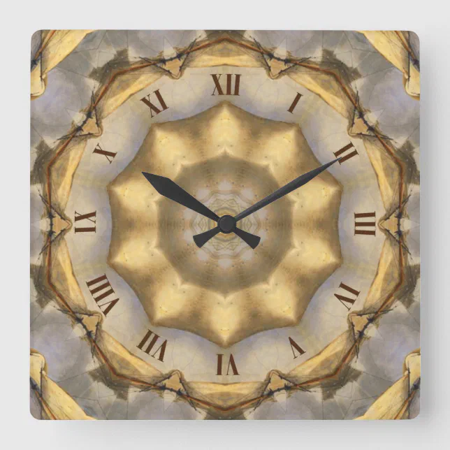 Tuscan Color Retro ~ Square Wall Clock | Zazzle