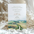 Tuscan Dreamscape Wedding Watercolor Scenery Invitation | Zazzle