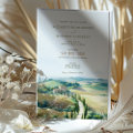Tuscan Dreamscape Wedding Watercolor Scenery Invitation | Zazzle