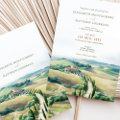 Tuscan Dreamscape Wedding Watercolor Scenery Invitation | Zazzle
