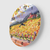 Tuscan Vineyard wall clock | Zazzle