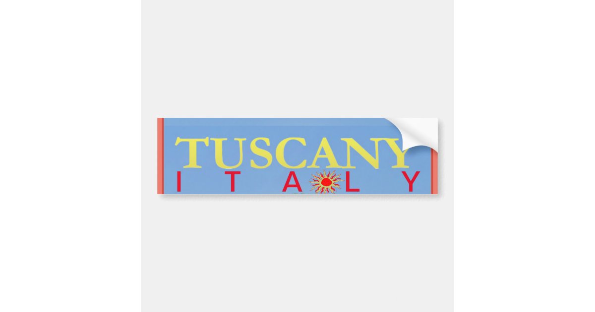 Tuscany Italy Poster Bumpersticker Bumper Sticker | Zazzle