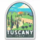 Tuscany Italy Vineyard Travel Art Vintage Sticker | Zazzle