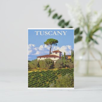 Tuscany Italy Vintage Travel Postcard | Zazzle