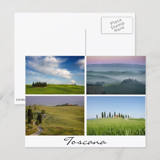 Tuscany landscapes postcard | Zazzle
