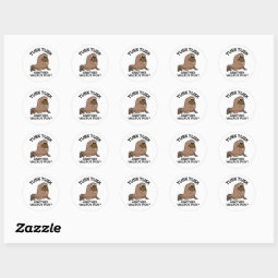 Tusk Tusk Another Walrus Pun Funny Animal Pun Classic Round Sticker ...