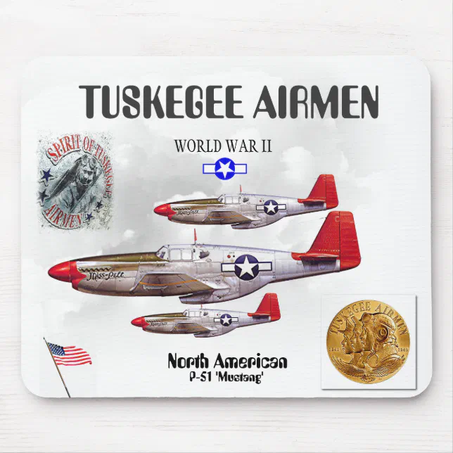 TUSKEGEE AIRMEN -301st Fighter Sq.- WW II Mouse Pad | Zazzle