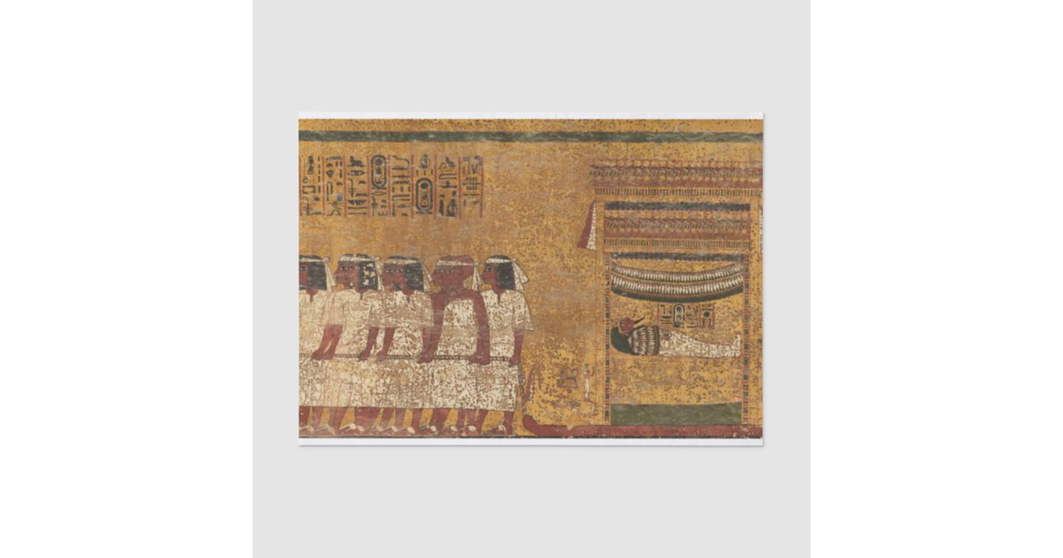 Tutankhamun Tomb, East Wall by Egyptian History Tissue Paper | Zazzle