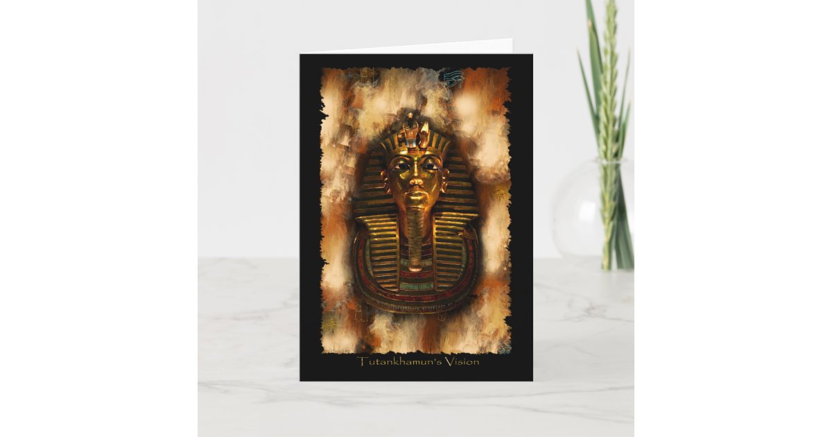 TUTANKHAMUN'S VISION Ancient Egyptian Pharaoh Card | Zazzle
