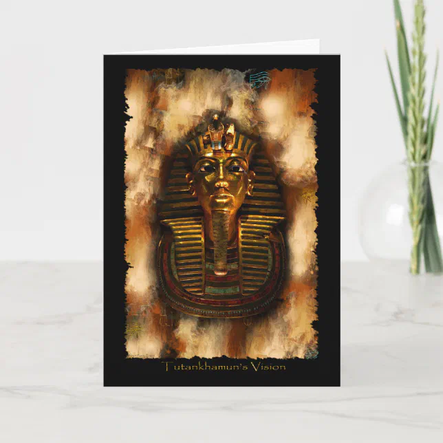 TUTANKHAMUN'S VISION Ancient Egyptian Pharaoh Card | Zazzle