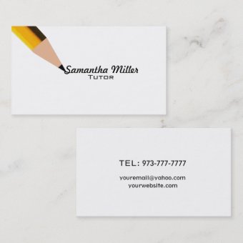 Tutor Business Cards | Zazzle