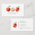 Tutor Teacher Apples Business Card | Zazzle